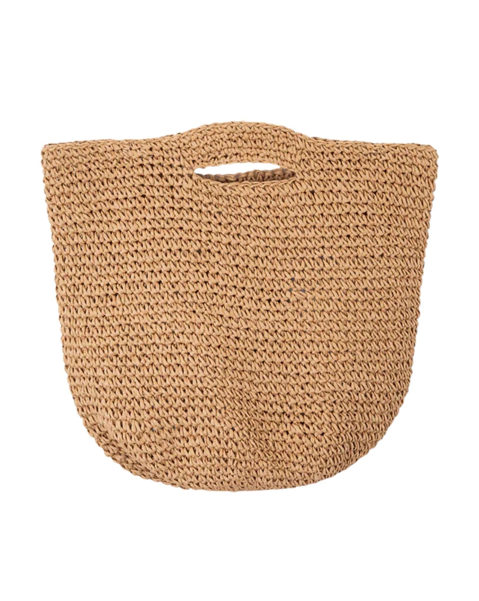 Zulu & Zephyr Natural Round Straw Bag